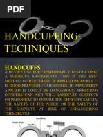 Handcuffing: Techniques | PDF | Handcuffs | Criminal Law