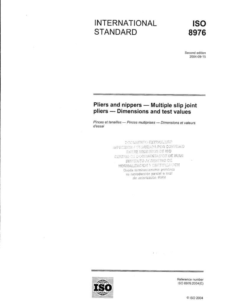 ISO 8976 v.2004 | PDF