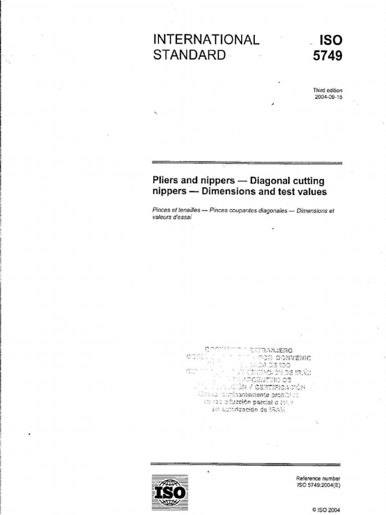 ISO 5749 v.2004 | PDF