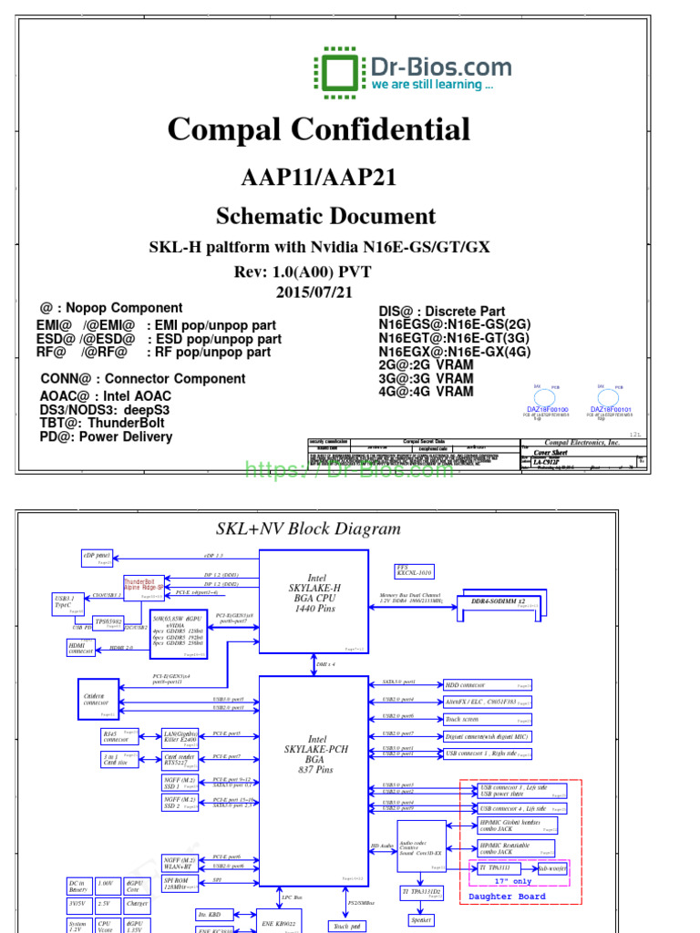 Dell Alienware 17 R3 AAP21 LA-C921P Rev 1.0 A00 Schematic | PDF | Usb ...