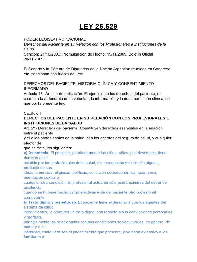 TP Ética y Legislación | PDF | Historial médico | Consentimiento informado