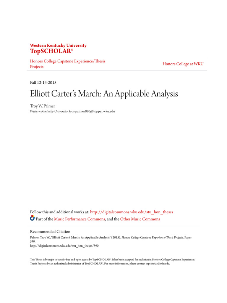March Carter - Palmer | PDF | Tempo | Musicology