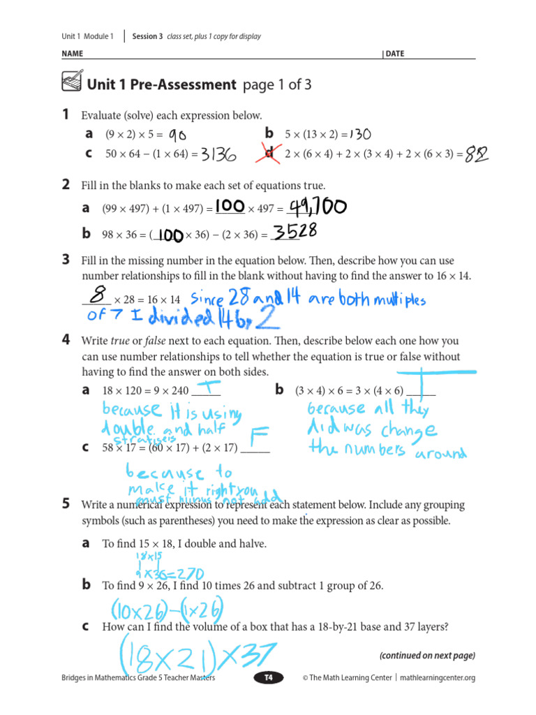 Unit One Pre Assessment Study Guide | PDF | Mathematics