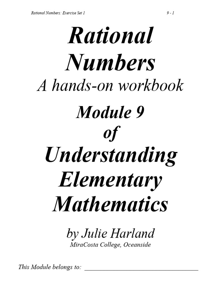 Understanding Rational Numbers and Fractions | PDF | Rational Number ...