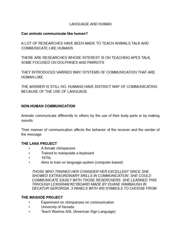 LANGUAGE-AND-HUMAN | PDF | Communication | Speech