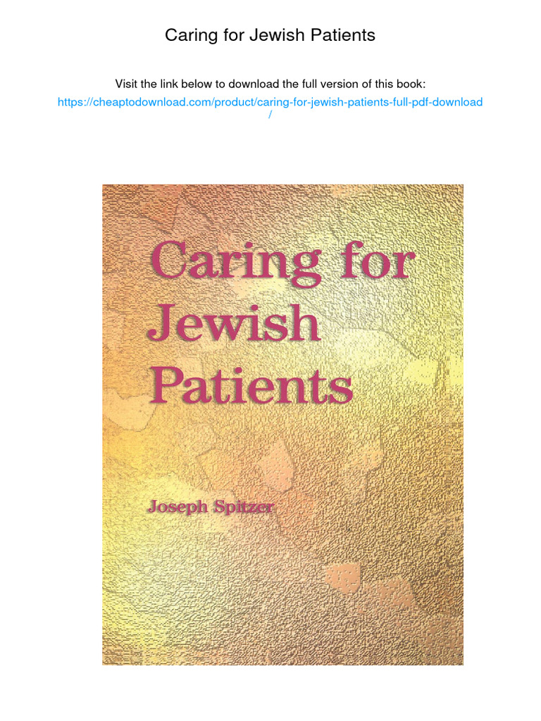 Caring For Jewish Patients. | PDF | Torah | Mitzvah