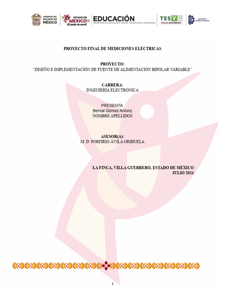 Reporte Proyecto Mediciones Completo Julio 2024 | PDF | Electrónica ...