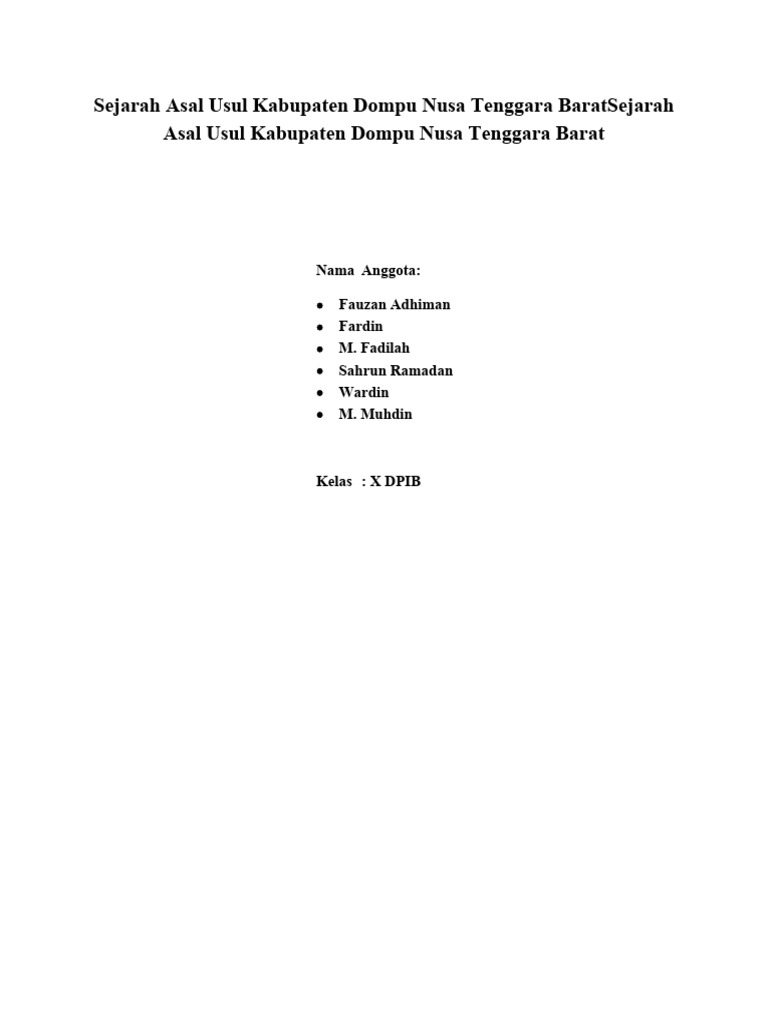 Sejarah Perjuangan Dmpu | PDF