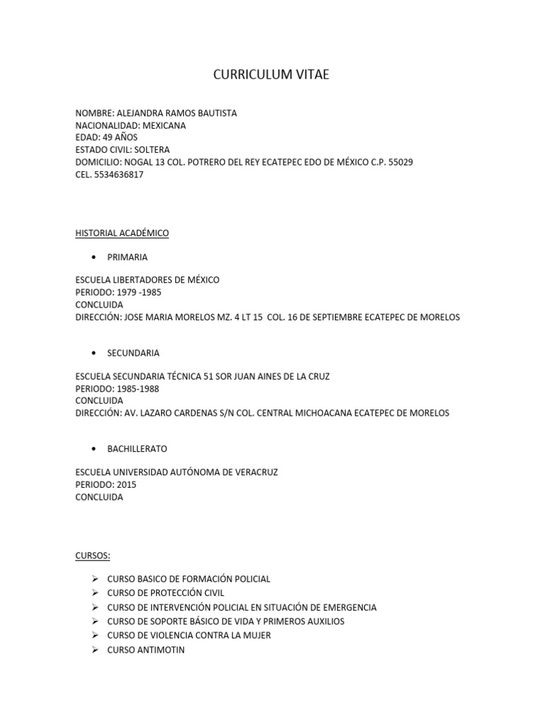 Curriculum Vitae | PDF | México