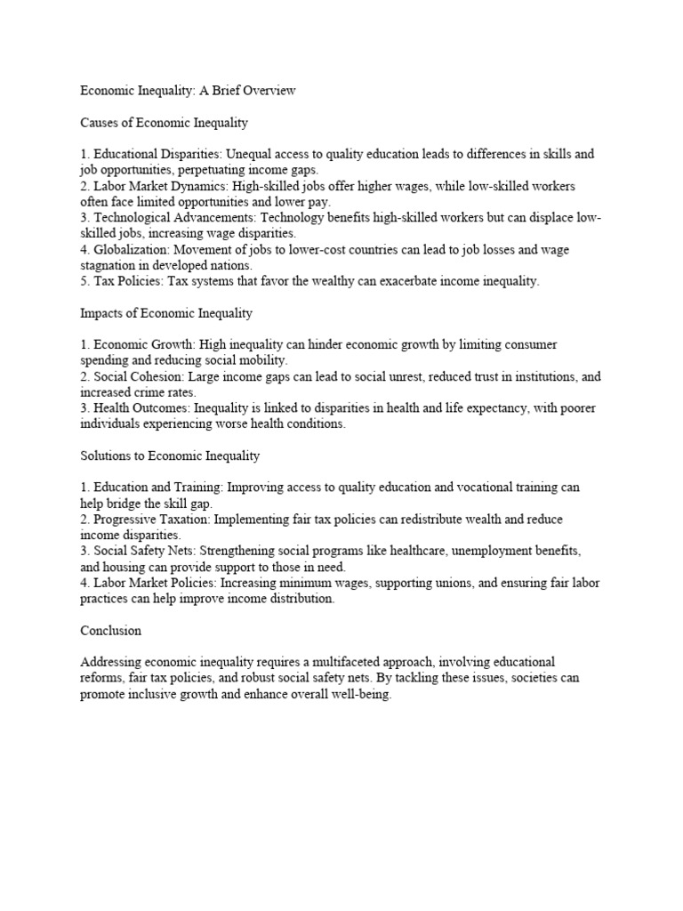 Economic Inequality | PDF | Politics | Social Science