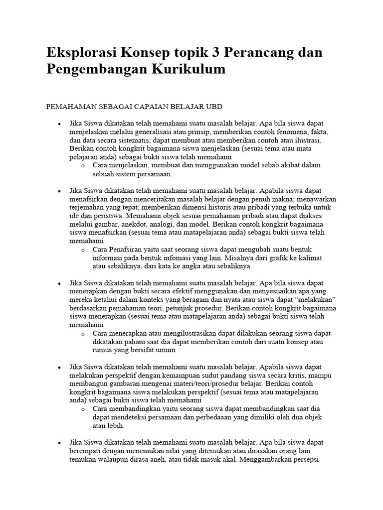 Eksplorasi Konsep Topik 3 Perancang Dan Pengembangan Kurikulum | PDF