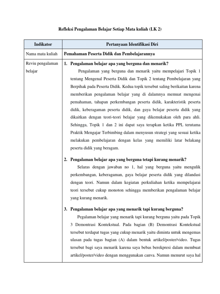 Refleksi Seminar Ppd-Ayu | PDF