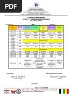 Dm. 594 S. 2024 Sample Class Program and Teachers Program For School ...
