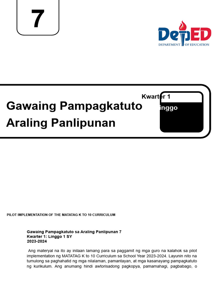 Ws AP 7 q1 Week1 v2 | PDF