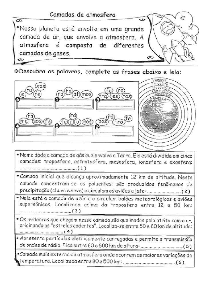 Camadas Da Atmosfera | PDF