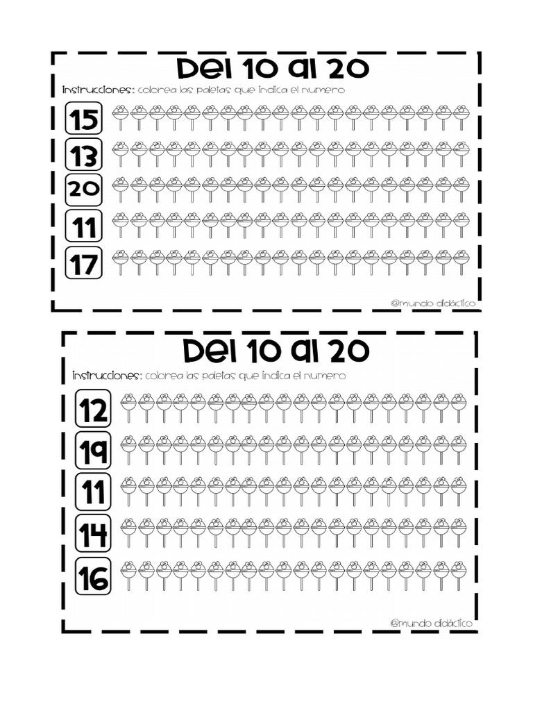 Numeros Hasta El 20 | PDF