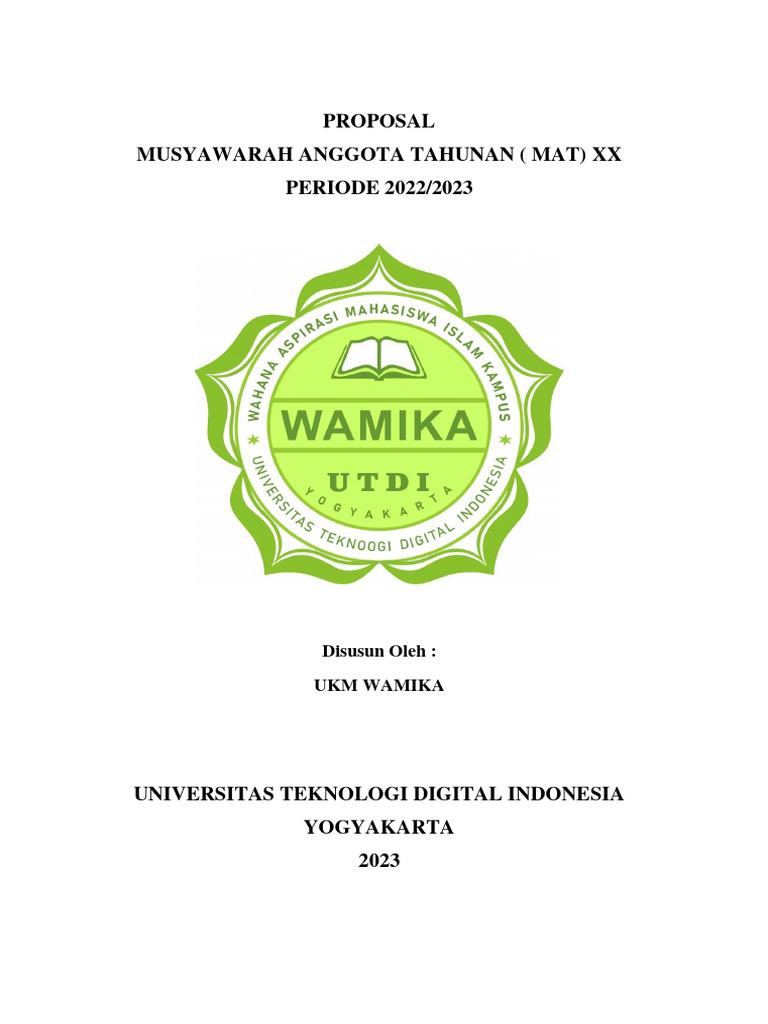 Proposal MAT 2023 | PDF