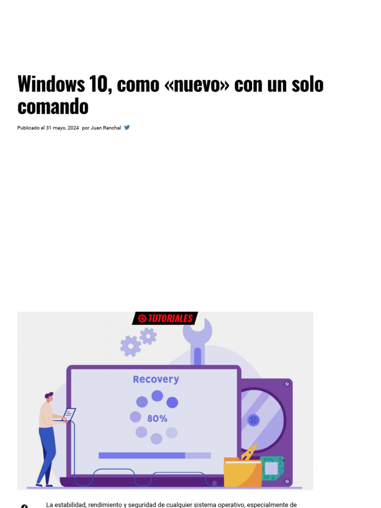 Restaurar Windows 10 con un comando | PDF | Windows 10 | Microsoft Windows