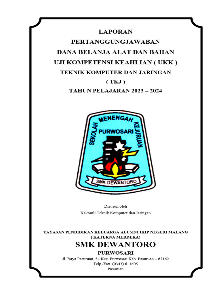 Laporan Belanja Alat Dan Bahan Ukk 2023-2024 | PDF | Sains & Matematika | Teknologi & Rekayasa