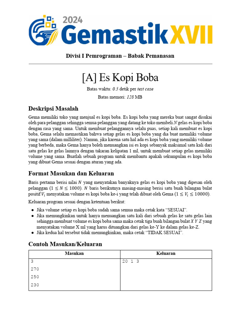 Prob-Es Kopi Boba | PDF