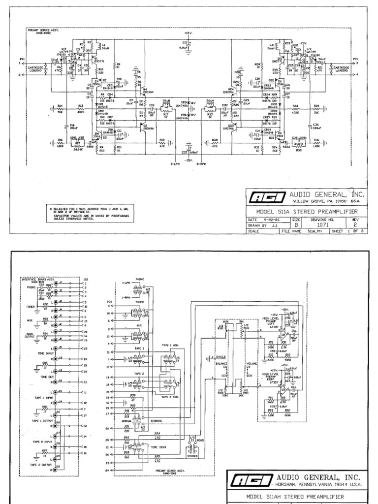 AGI 511A Preamplifier | PDF