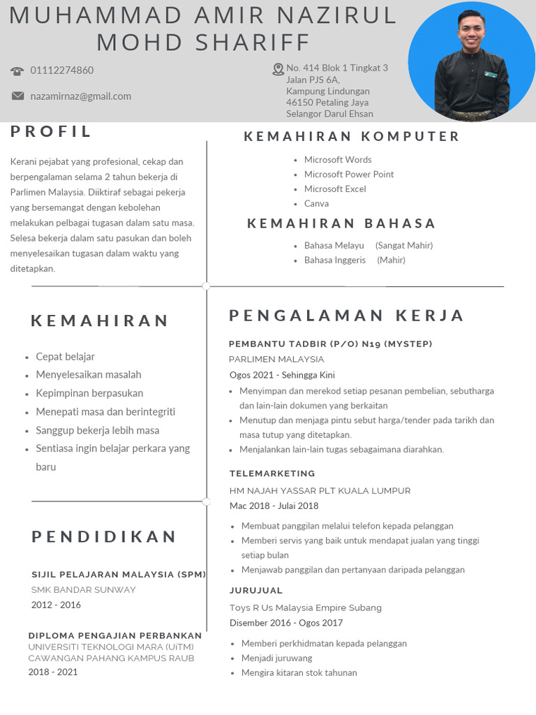 Resume Amir Nazirul | PDF