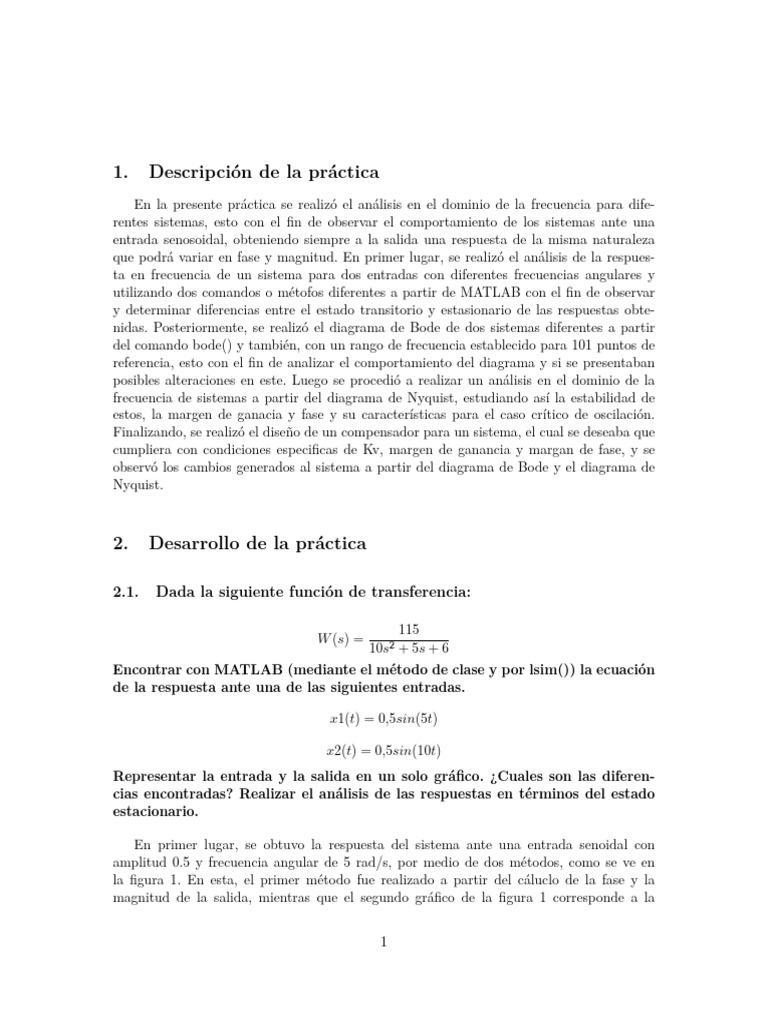 Practica6 Control | PDF | Frecuencia | Oscilación