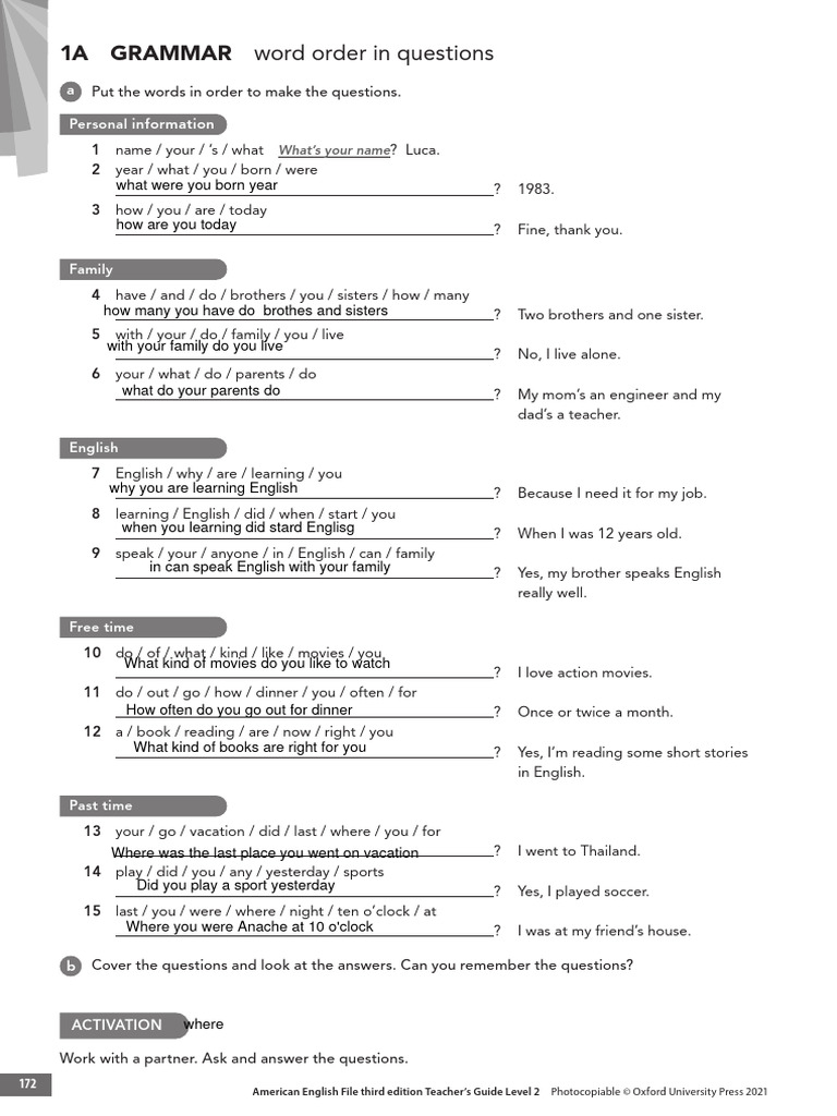 English Question Formation Guide | PDF | English Language