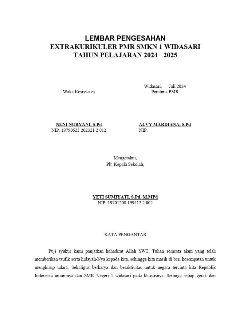 Proker PMR 2024-2025 | PDF