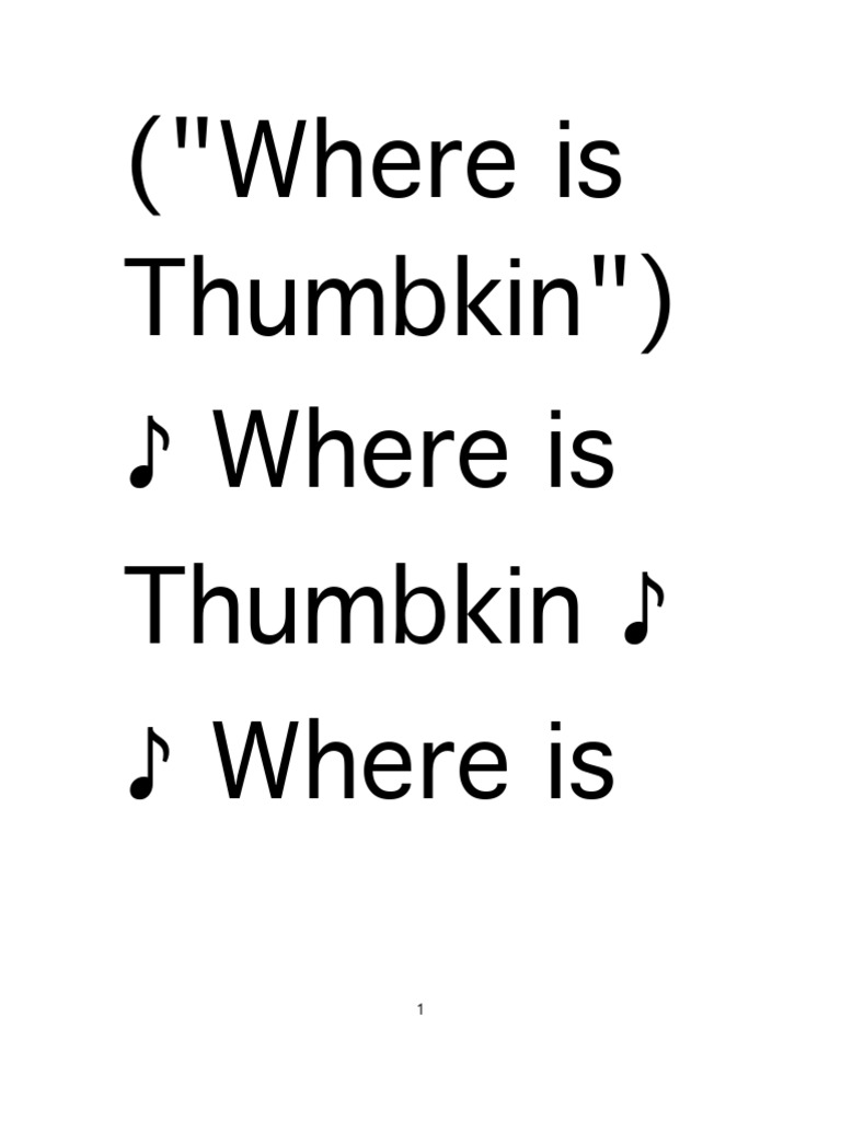 "Where Is Thumbkin" | PDF | Santa Claus
