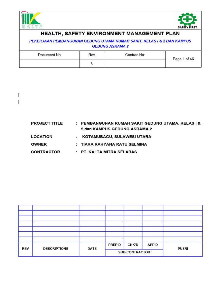 Kms - Hse Plan | PDF