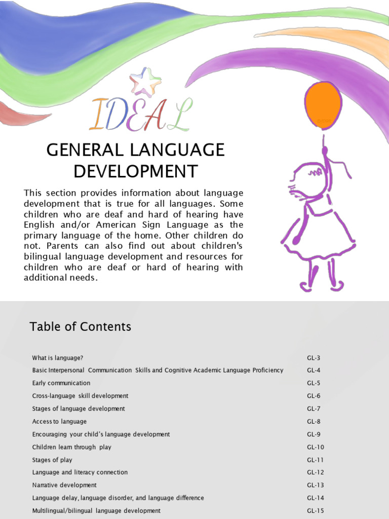 Ideal General Language Development | PDF | Multilingualism | Language Development