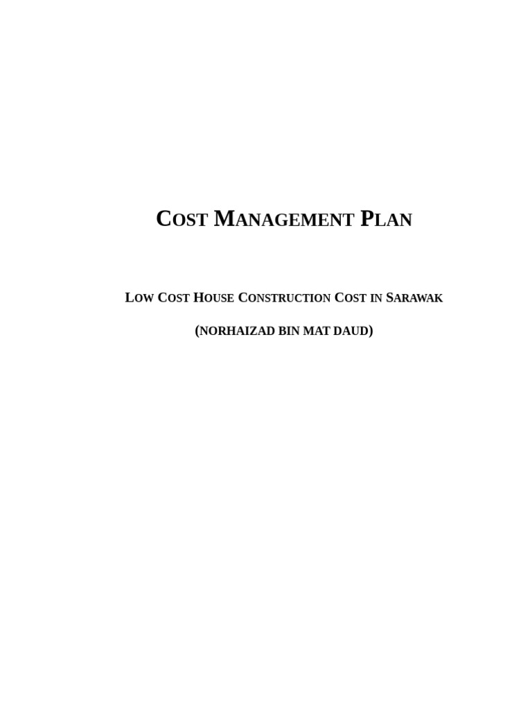 Assignment Cost Management Plan | PDF | Business