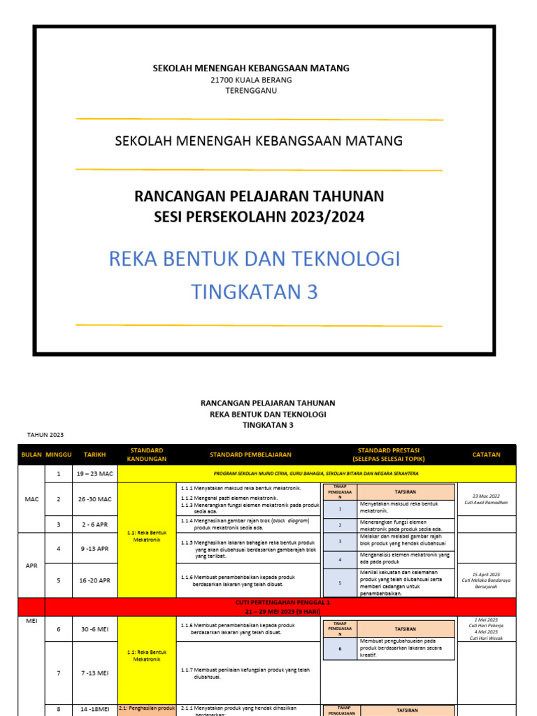 RPT-RBT T3 2023.24 | PDF
