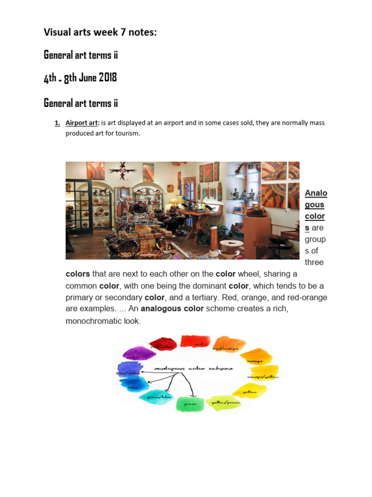 General Art Terms | PDF | Drawing | Engraving