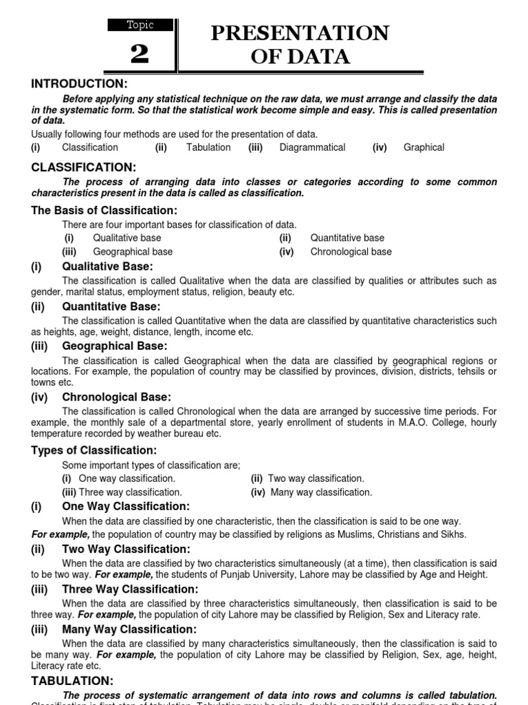 Data Presentation Techniques Guide | PDF | Histogram | Pie Chart
