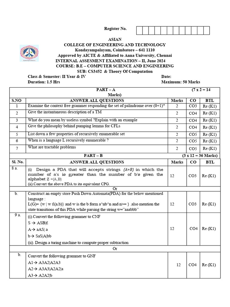 Ia-2 Toc | PDF | Computer Science | Metalogic