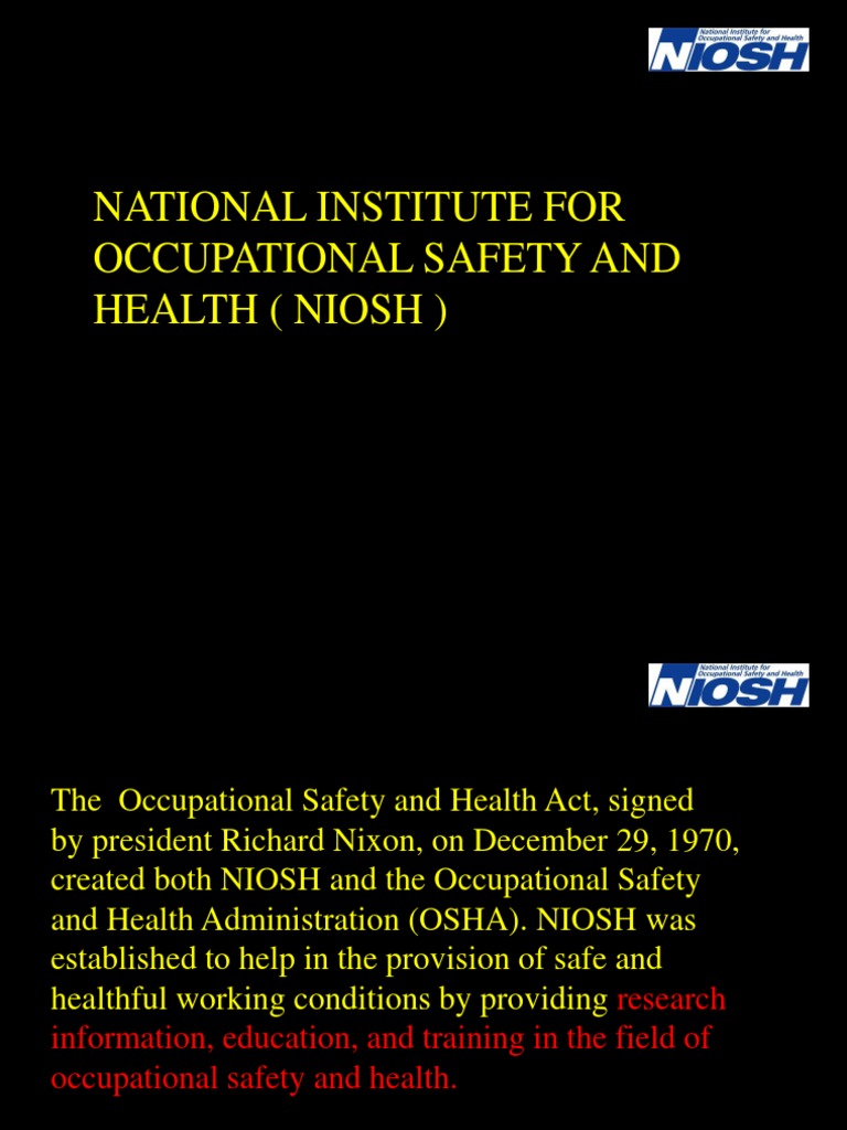 NIOSH | PDF | Occupational Safety And Health | Safety