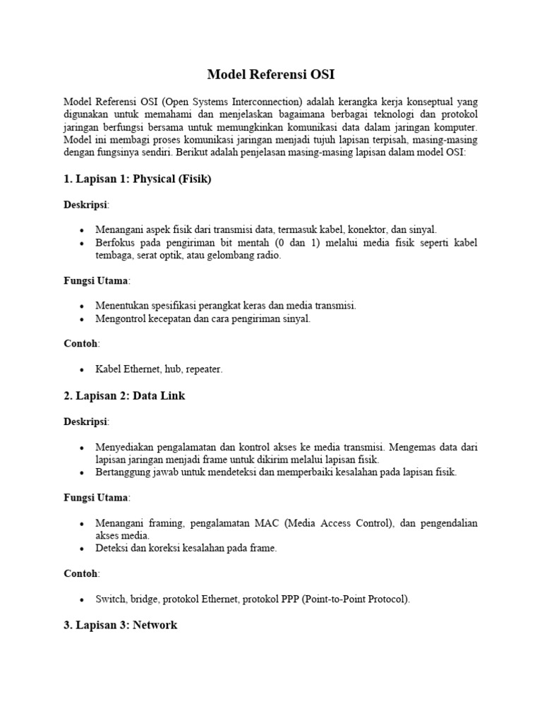 Model Referensi OSI | PDF | Metode & Bahan Ajar | Komputer
