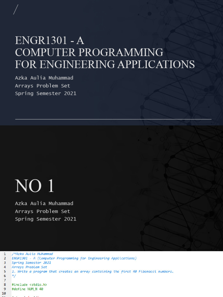 Engineering Arrays Problem Set 2021 | PDF