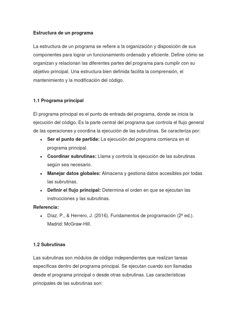 Estructura de Un Programa-1 | PDF | Programa de computadora | Programación