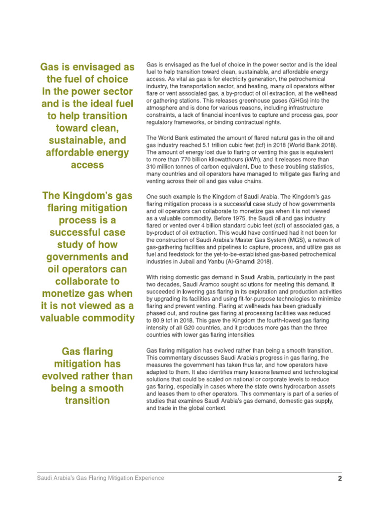 Zero Flare Technology Study at KSA 1719167416 | PDF