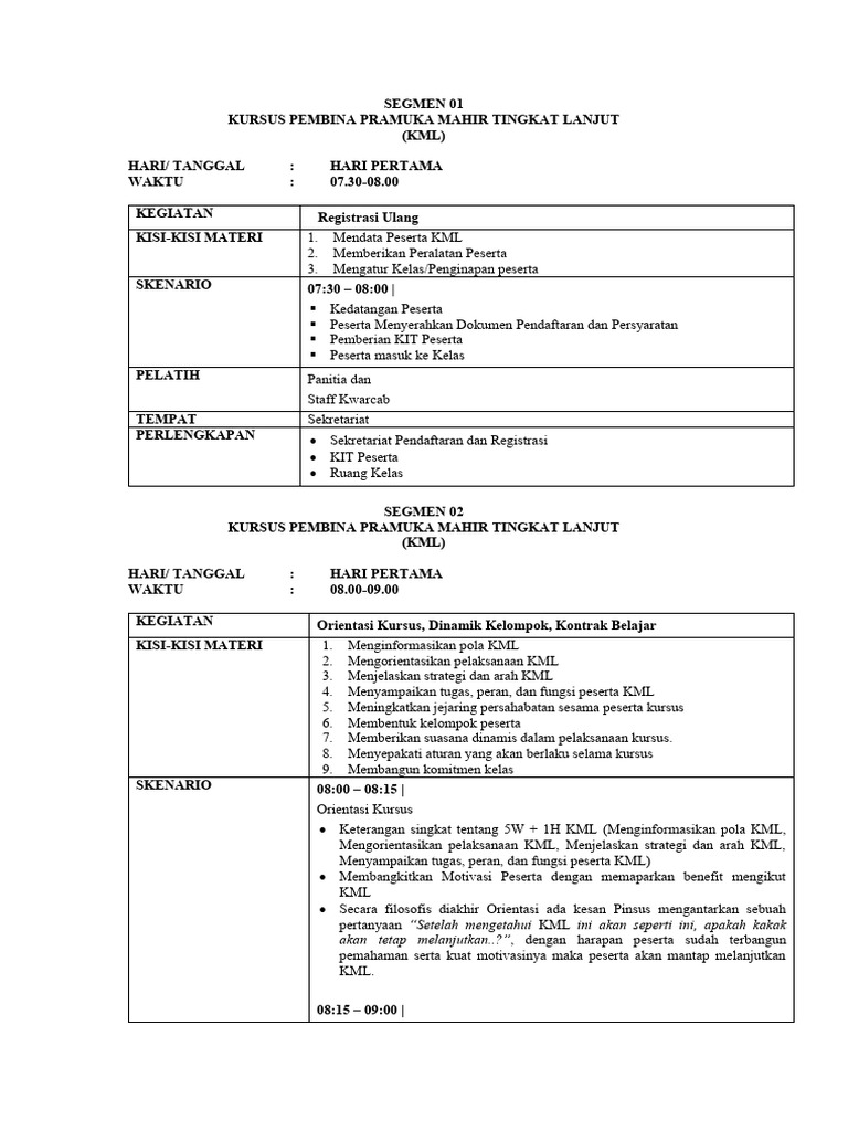 Contoh RM Pramuka | PDF