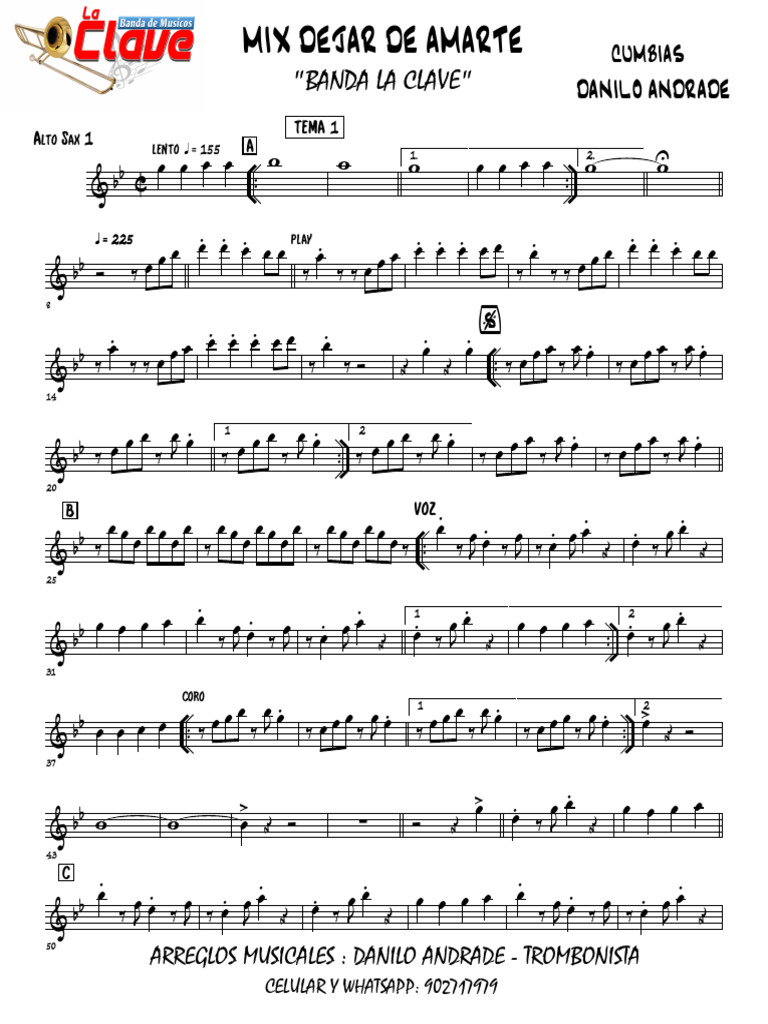 Rebeldes de La Cumbia - Mix Dejar de Amarte | PDF