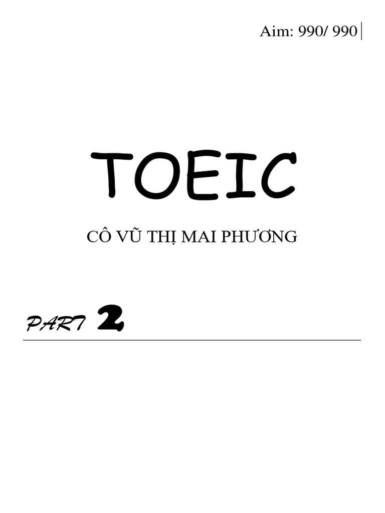 Toeic Part 2 Cô Mai Phương | PDF