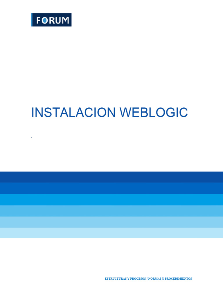 Procedimiento Instalacion Weblogic | PDF | Informática | Software