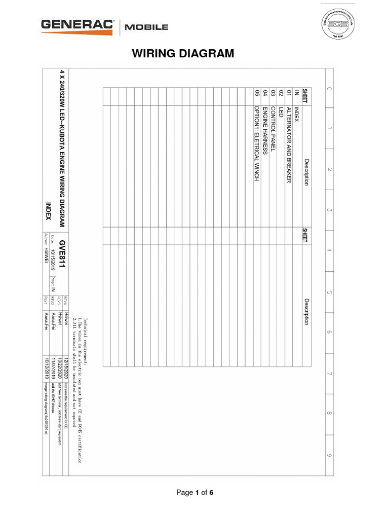 Wiring Diagram Generac Vt8 Led k2 Rev02 | PDF
