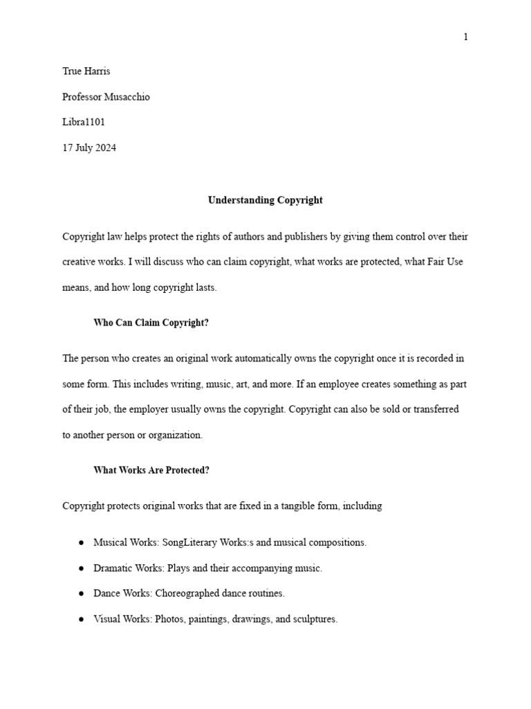 Understanding Copyright | PDF | Fair Use | Copyright