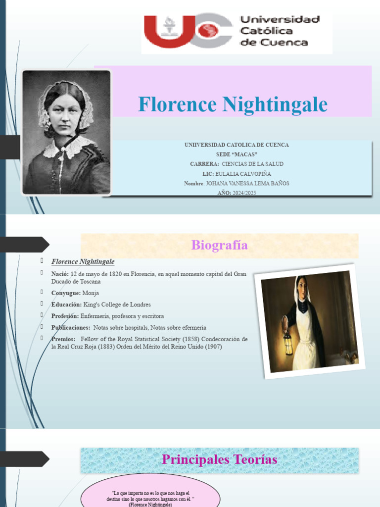 Teoría del Entorno de Nightingale | PDF | ruiseñor de Florencia ...