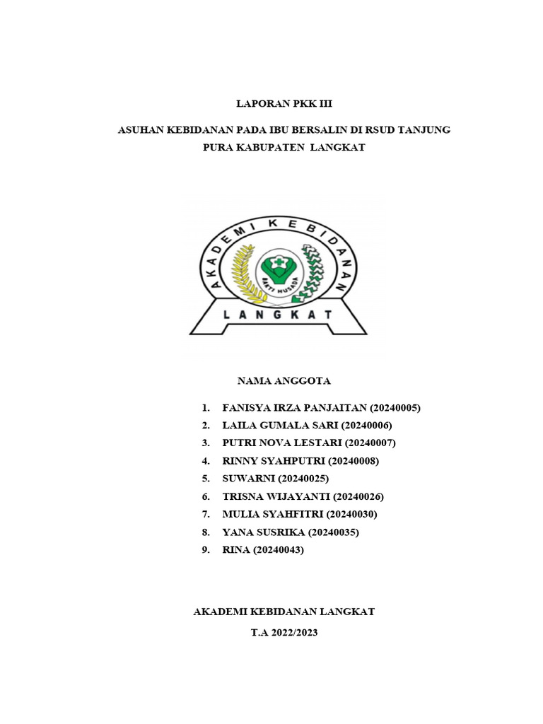 Laporan PKK III Trisna | PDF | Ilmu Sosial | Kesehatan Holistik